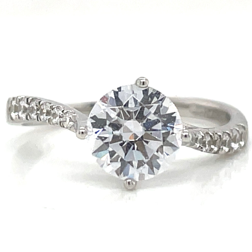 9ct White Gold Cz Spider Claw Solitaire Ring – Tadgh O Flynn Jewellers