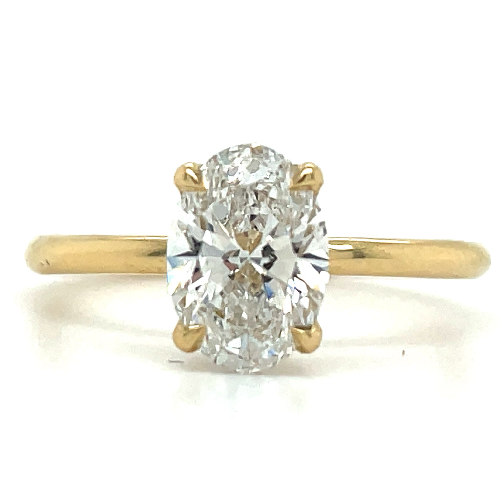 Millie - 18ct Yellow Gold 1.35ct Laboratory Grown Oval Solitaire Engag ...