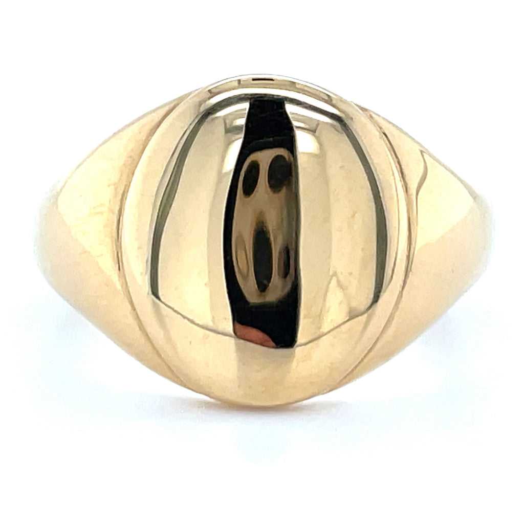 Tadgh Óg 18ct Yellow Gold Oval Signet Ring – Tadgh O Flynn Jewellers