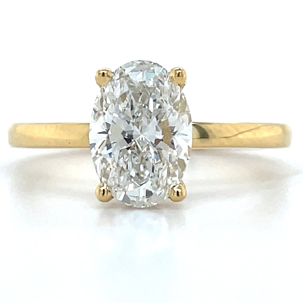 Millie - 18ct Yellow Gold 1.64ct Laboratory Grown Oval Solitaire Engag ...