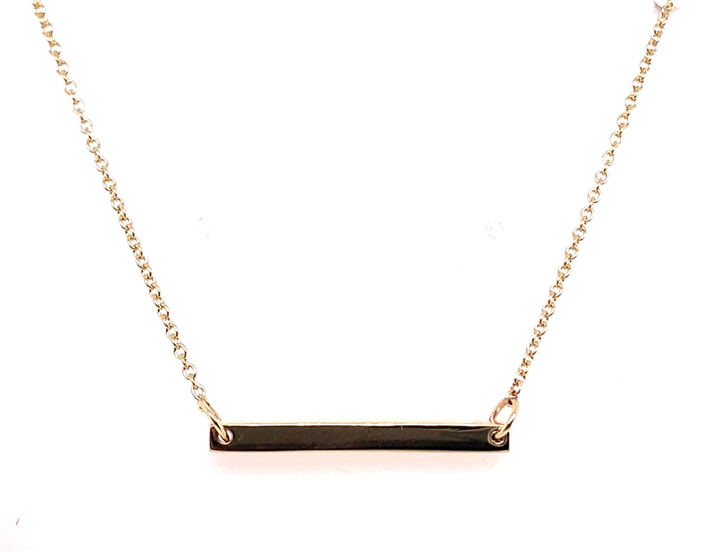 Tadgh Óg 9ct Yellow Gold Horizontal Cuboid Bar Pendant – Tadgh O Flynn ...